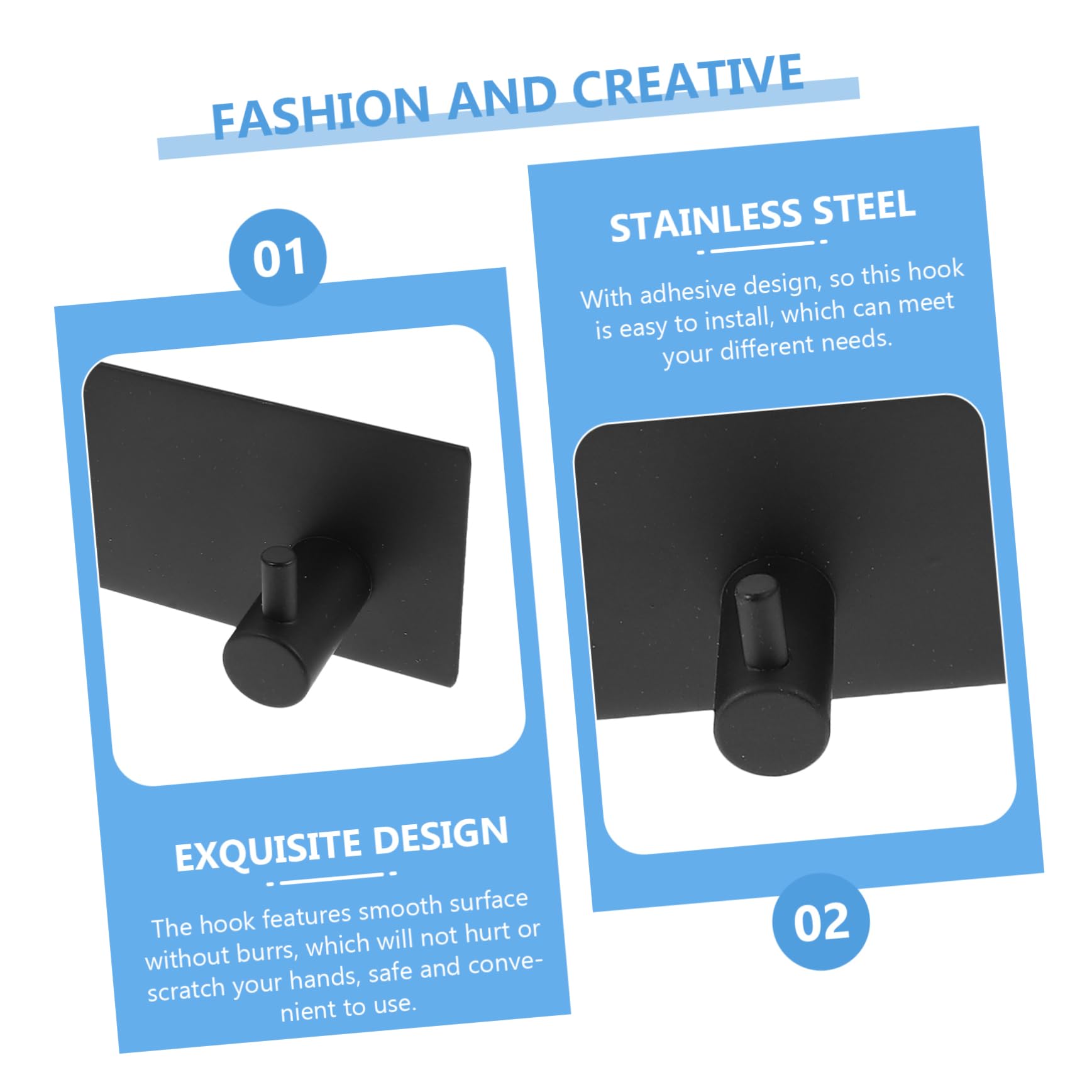 Zerodeko 3pcs Coat Hook Scarves Hook Towel Hooks for Hanging Door Hanging Rail Hanger Door Key Hanger Coat Mount Wall Mounted hat Hanging Door 304 Stainless Steel