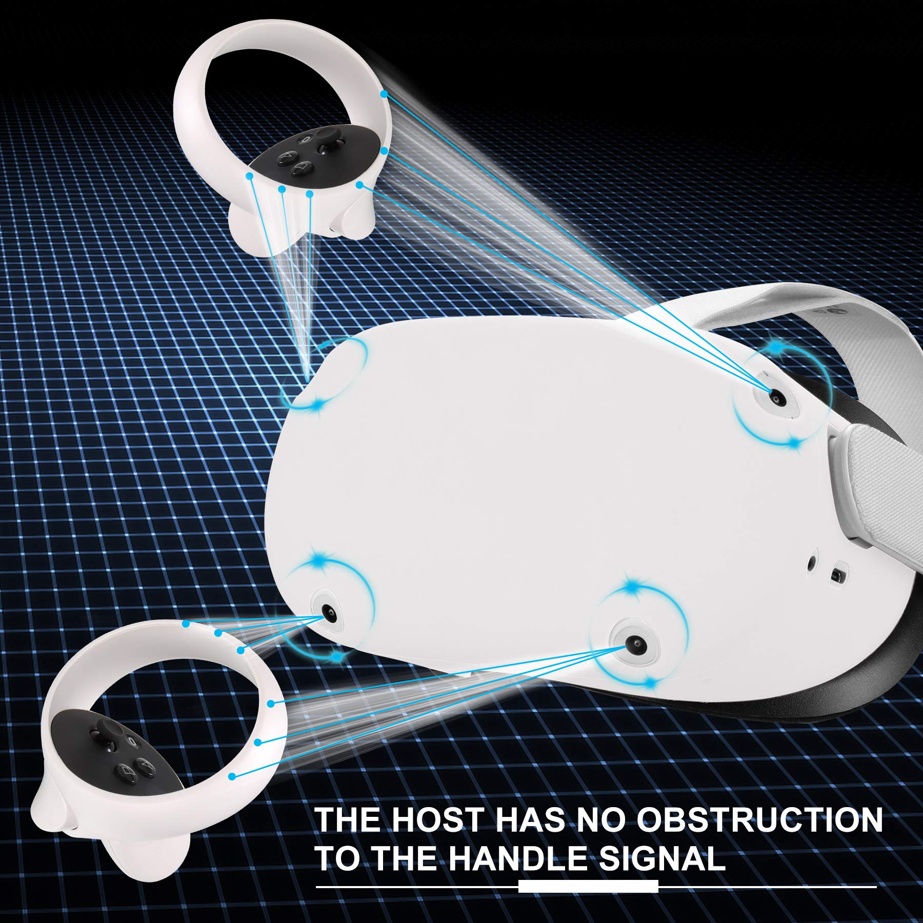 X-super Home 2021 Newest Silicone VR Shell Case for Oculus Quest 2 Soft Membrane VR Headset Protection Anti-scrach Shock-Resistant Accessories for Q2 (Transparent)