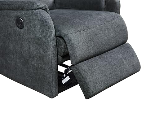 TiopHome Power Comfy Adjustable Backrest & Footrest, Electric Recliner Chairs Single Sofa for Living Room, Dark Gray