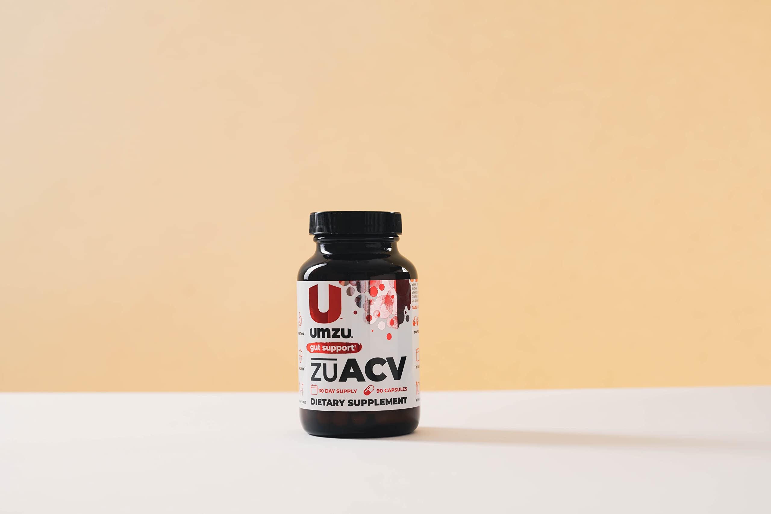 UMZU zuACV Prebiotics Supplement | Apple Cider Vinegar Prebiotic Blend Supports Digestion, Gut Health & Immunity | Relieves Occasional Bloating w/No Vinegar Taste (30 Day Supply | 90 Capsules)