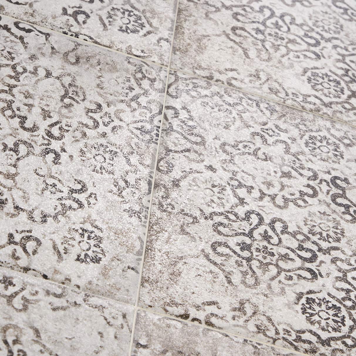 Wallabee Nera Encaustic 8" x 8" Matte Porcelain Floor and Wall Tile (1 Box Covers 11.19 sq. ft.)