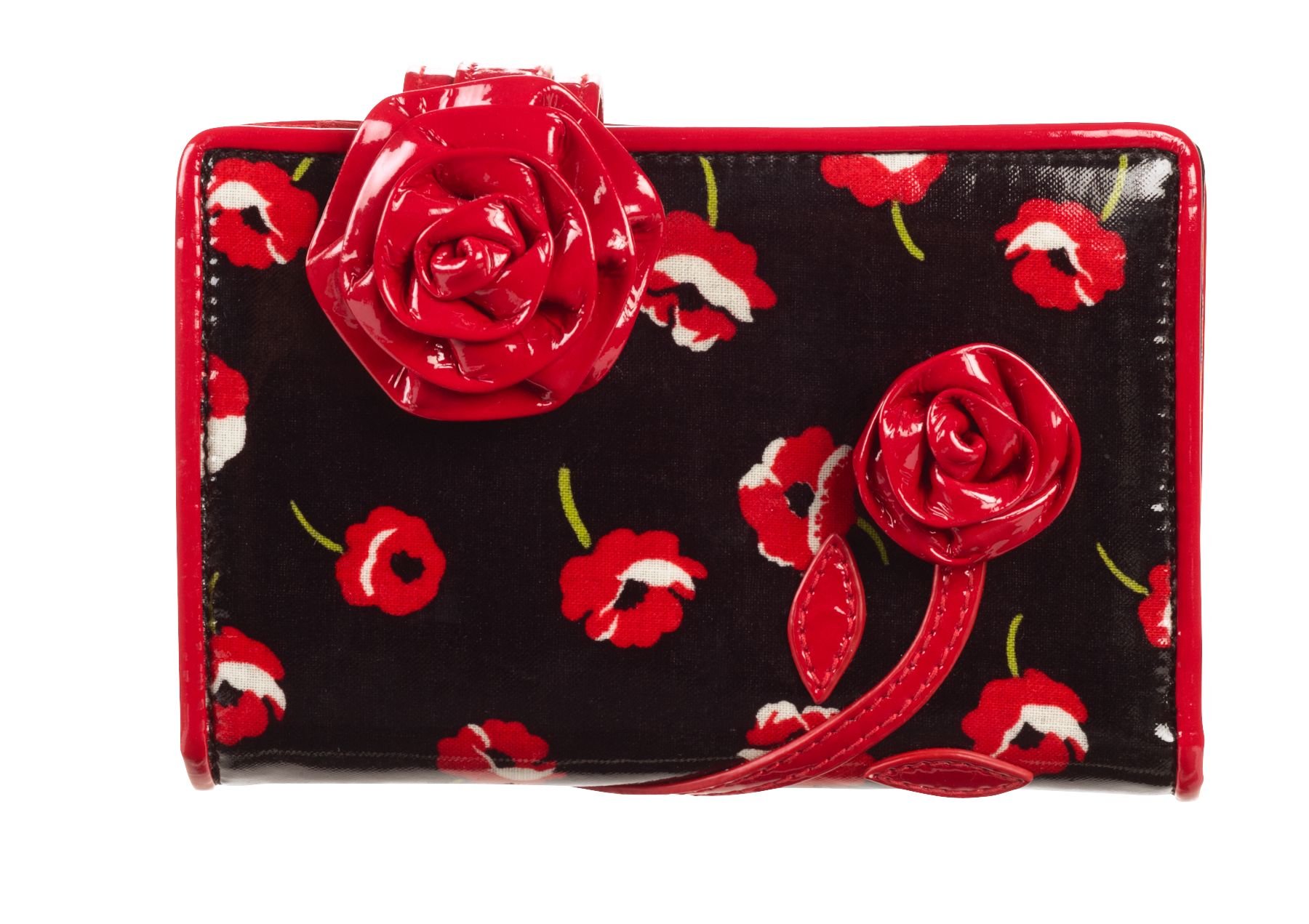 Vera Bradley Frill Collection - Best Bud Wallet in Poppy Fields