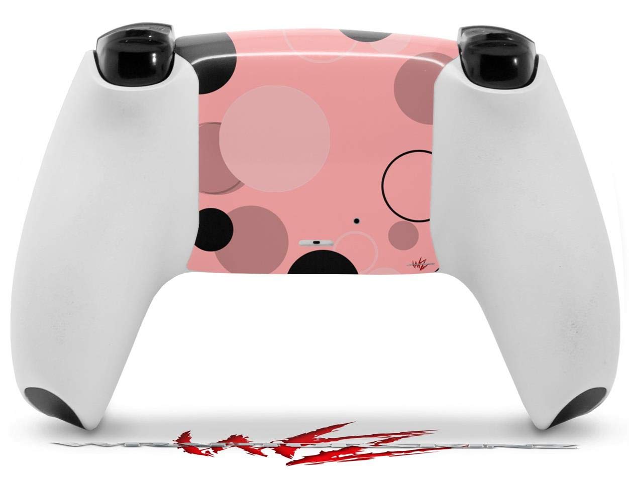 WraptorSkinz Skin Wrap compatible with Sony PS5 DualSense Controller Lots of Dots Pink on Pink (CONTROLLER NOT INCLUDED)