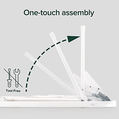 ZINUS SmartBase Tool-Free Assembly Mattress Foundation / 14 Inch Metal Platform Bed Frame / No Box Spring Needed / Sturdy Steel Frame / Underbed Storage, White, Queen