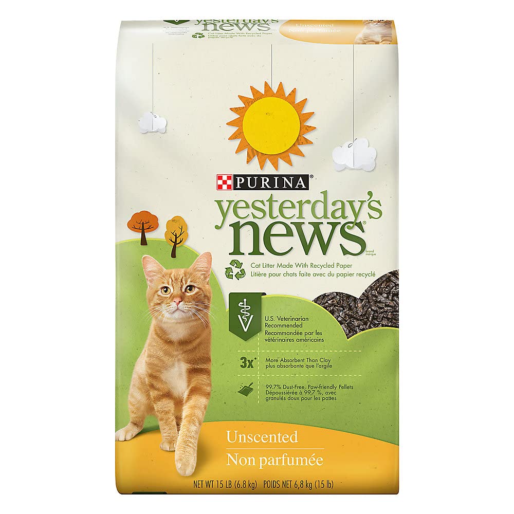 YESTERDAY'S NEWS PRODUCTS 702303 Yesterday's News Cat Litter, 15-Pound
