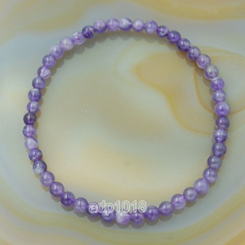 Wholesale Natural Gemstone Beads Stretch Bracelet Healing Reiki 4,6,8,10,12mm (8mm, Amethyst)