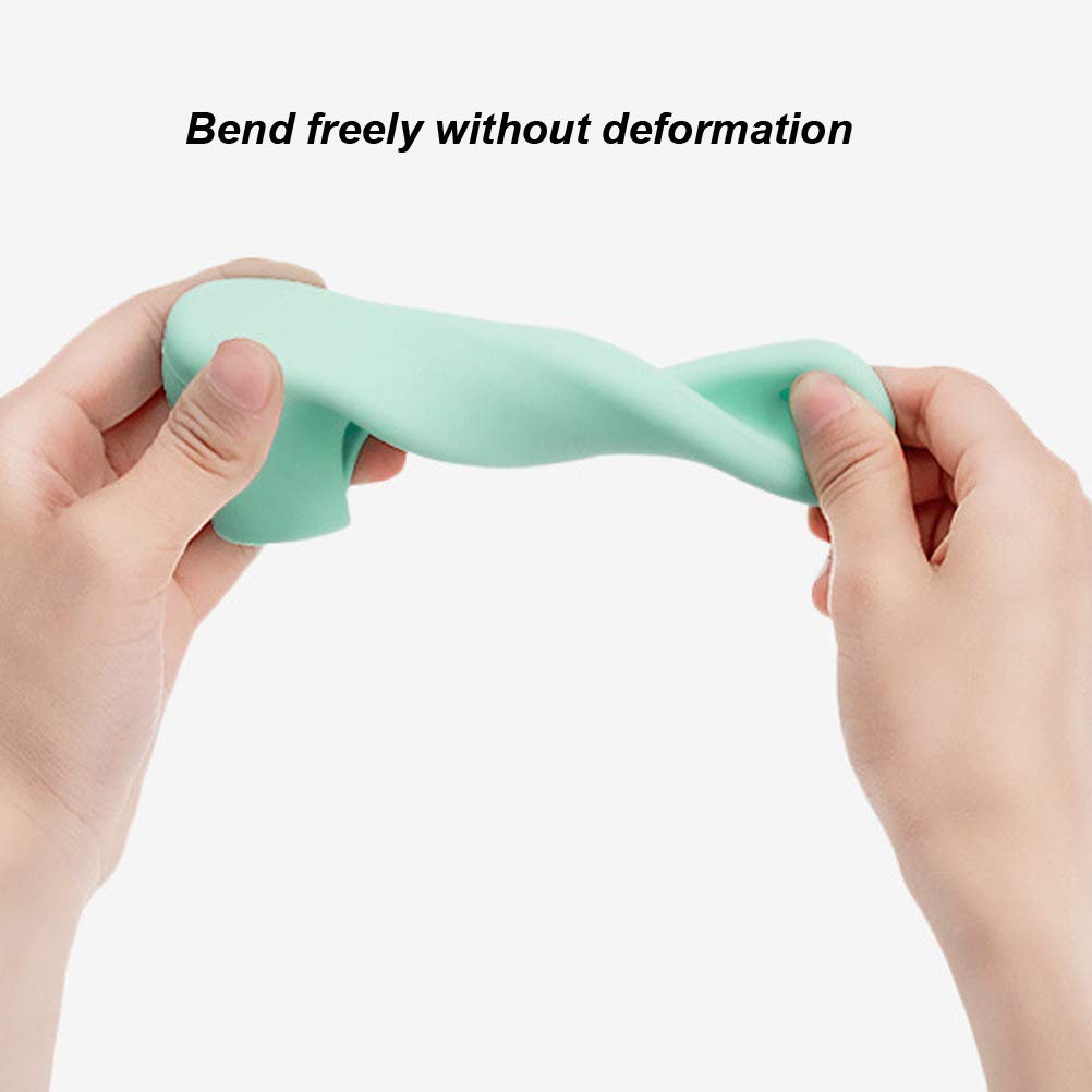 Serlife 2Pcs Silicone Door Handle Cover Glossy Safety Door Handle Protector Anti-Collision Covers (Creamy White)
