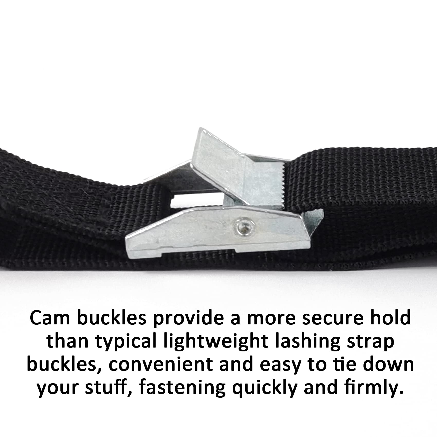 YOOHUA 6PCS Premium Lashing Strap Short 1" x 6.5 ft, Cam Buckle Tie Down Straps Heavy Duty Secure Straps up to 700 lbs Capacity for Motorcycle,SUP, Kayak, Canoe, Surfboard, Cargo, Boat,Trailer
