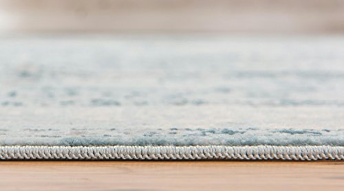 Unique Loom Paris Collection Pastel Tones Traditional Distressed Light Blue Area Rug (2' 2 x 3' 0)