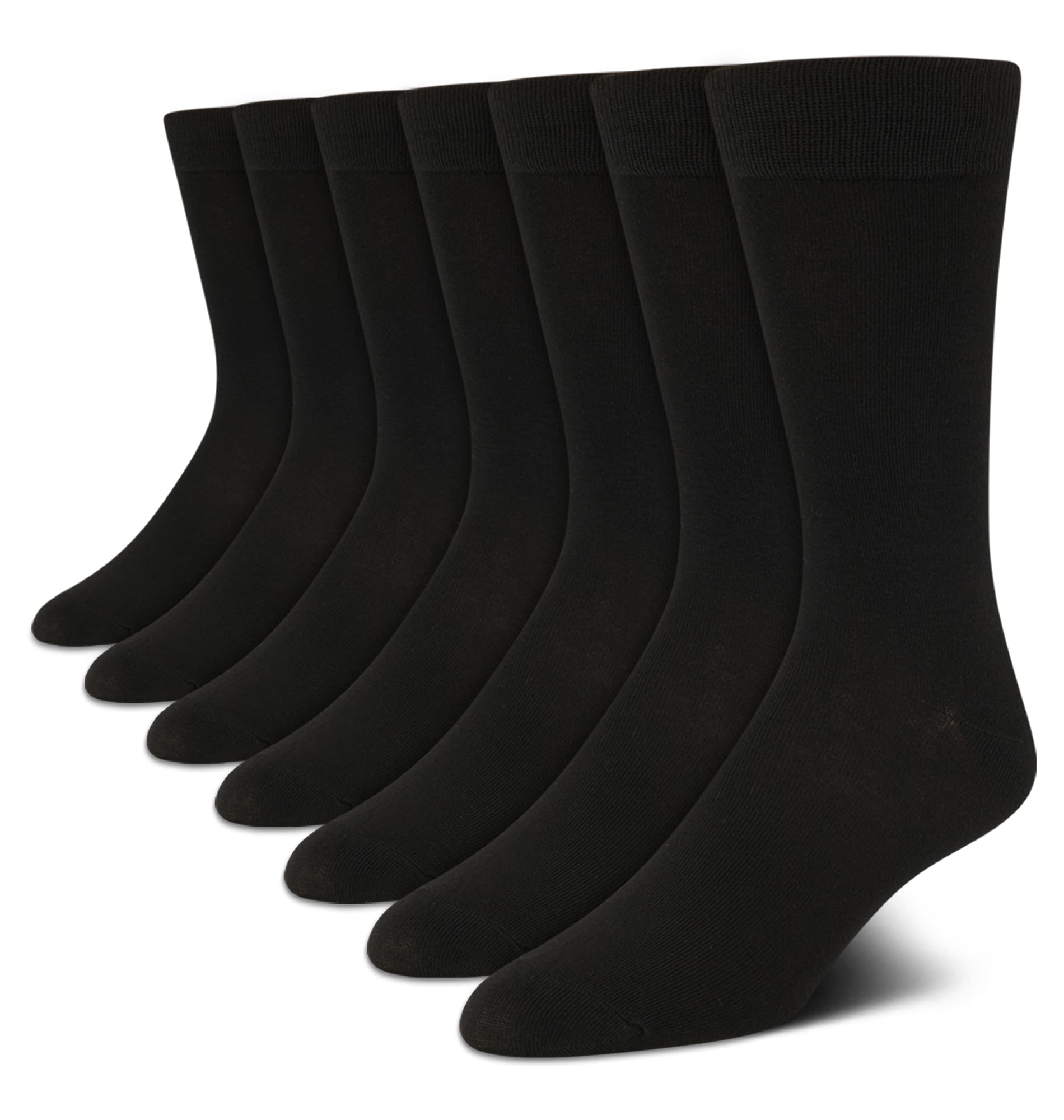 Van Heusen Men's Dress Socks - Lightweight Crew Dress Socks (7 Pack), Size 6-12.5, Navy Assorted