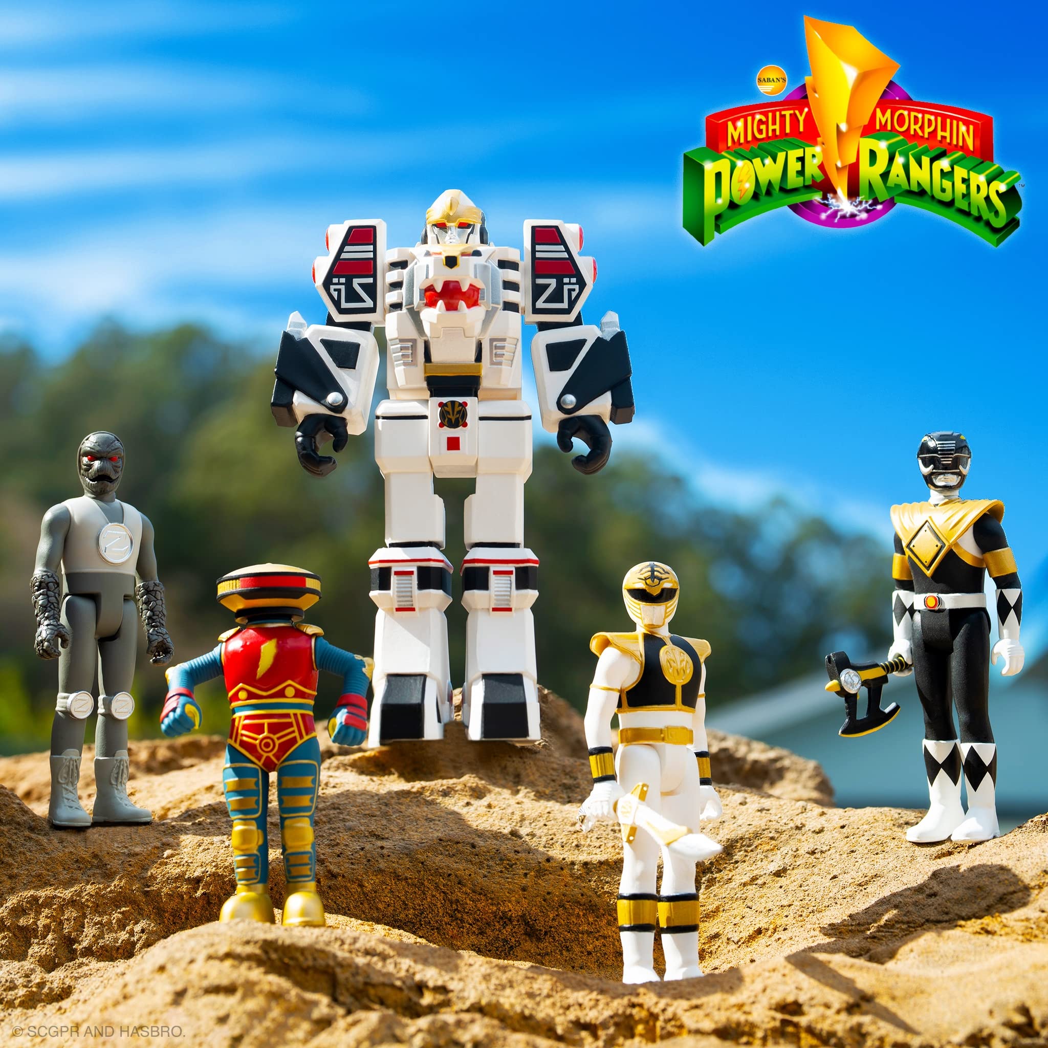 Super7 Mighty Morphin Power Rangers Alpha 5-3.75" Power Rangers Action Figure Classic TV Show Collectibles and Retro Toys
