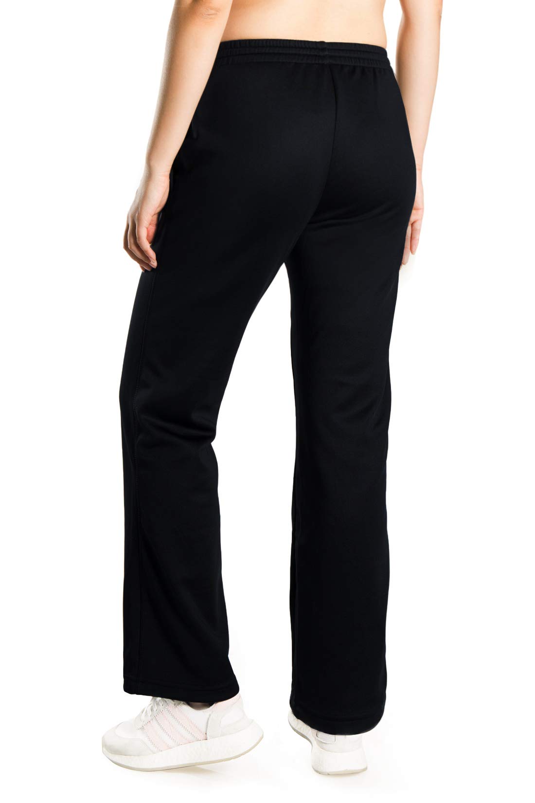 Yogipace Extra Tall Women's Water Resistant Thermal Fleece Pants Winter Lounge Running Sweatpants with Pockets,37",Black,M