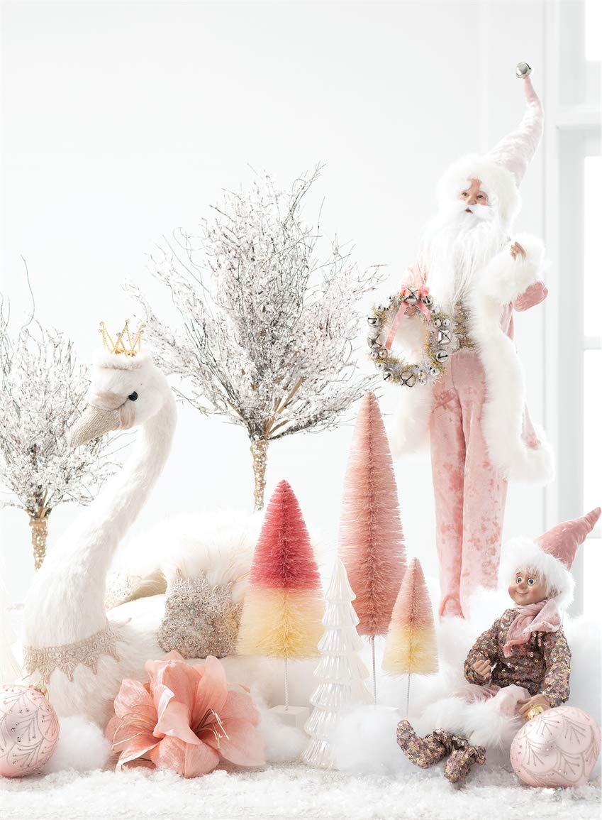 Sullivans Pink Glass Finial Ornaments, Set of 3