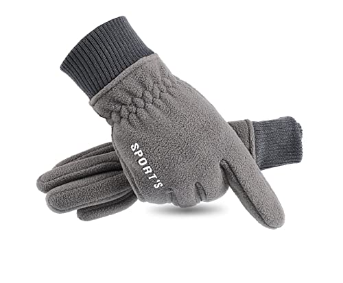 Winter Gloves Men Women Touch Screen Warm Gloves Water Resistant Windproof Thermal Gloves for Driving Running Cycling Texting (Gray)
