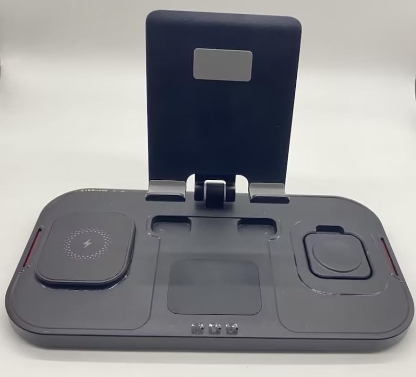 Wireless Charging Station for Apple, Wired Charger for iPad Charging Station, 4 in 1 Wireless Charging Stand Multiple Devices for iPhone 15 Pro Max 14 13 12, iWatch 8 7 6 5 4 3 2 Se, Airpods 3 2 Pro