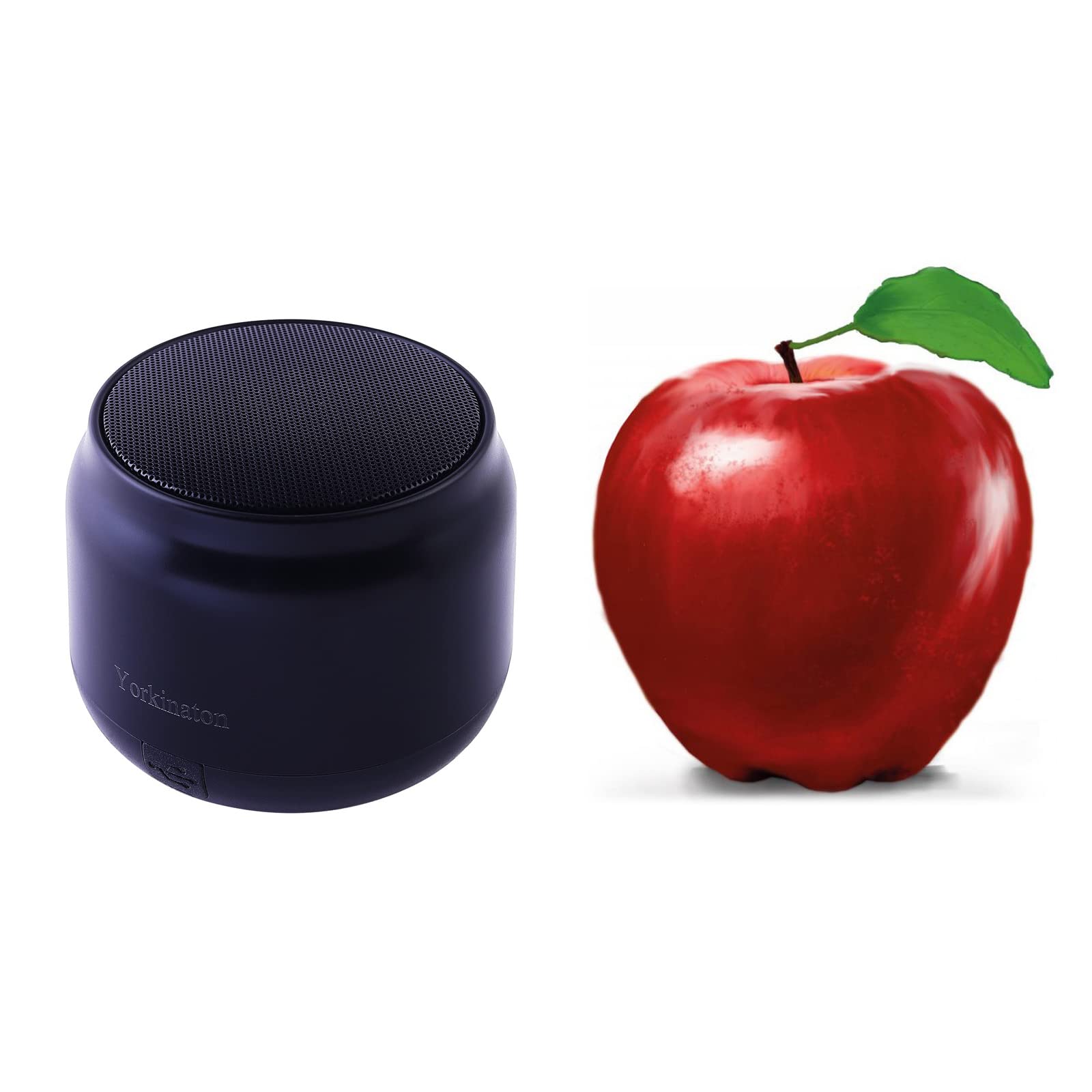Yorkinaton Come 1 Portable Bluetooth Speaker, IPX6 Waterproof Bluetooth Speaker Loud Volume, Clear Sound, 22 Feet Wireless Range, Microphone, Small Bluetooth Speakers. (Black Color).