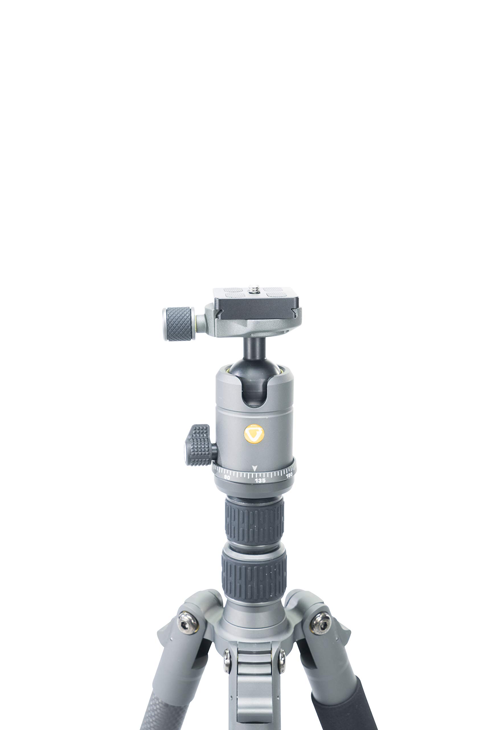 Vanguard VEO2GO235CB Carbon Fiber Travel Tripod with Ball Head for Sony, Nikon, Canon, Fujifilm Mirrorless, Compact System Camera (CSC), DSLR Grey