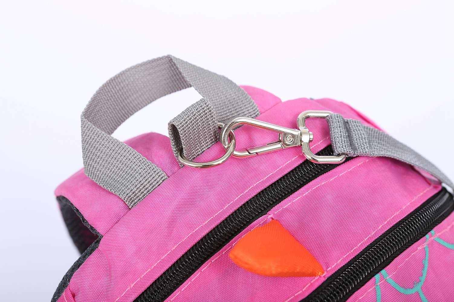 ZHUANNIAN Kids Toddlers Dinosaur Backpack with Safety Leash for Boys Girls(Hot Pink)