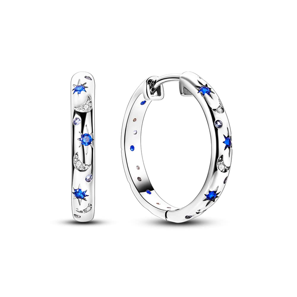 TINSLO 925 Sterling Silver Small Ring Type Personality Earrings, Hoop Huggie Earrings ,The best gift for ladies