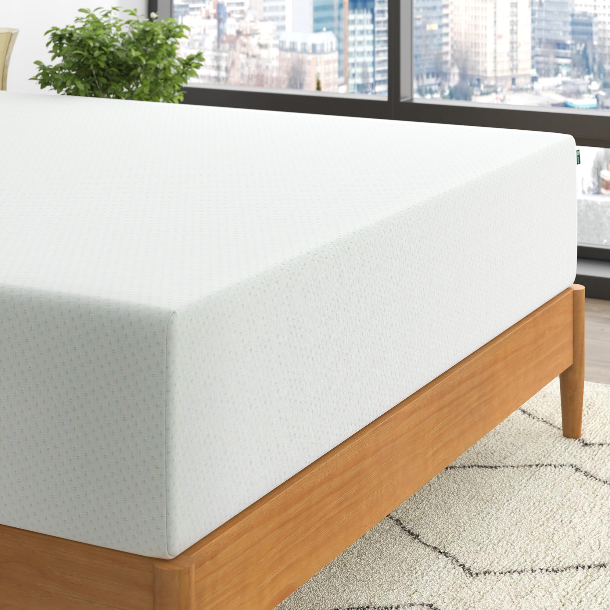 ZINUS 12 Inch Green Tea Memory Foam Mattress, Full, Fiberglass Free, Patented Custom Contour Support, Sturdy Base Foam, CertiPUR-US Certified, Mattress in A Box, White
