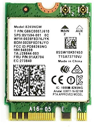 Waveshare AC8265 Wireless NIC Module for Jetson Nano Supports 2.4GHz / 5GHz Dual Band WiFi and Bluetoth 4.2