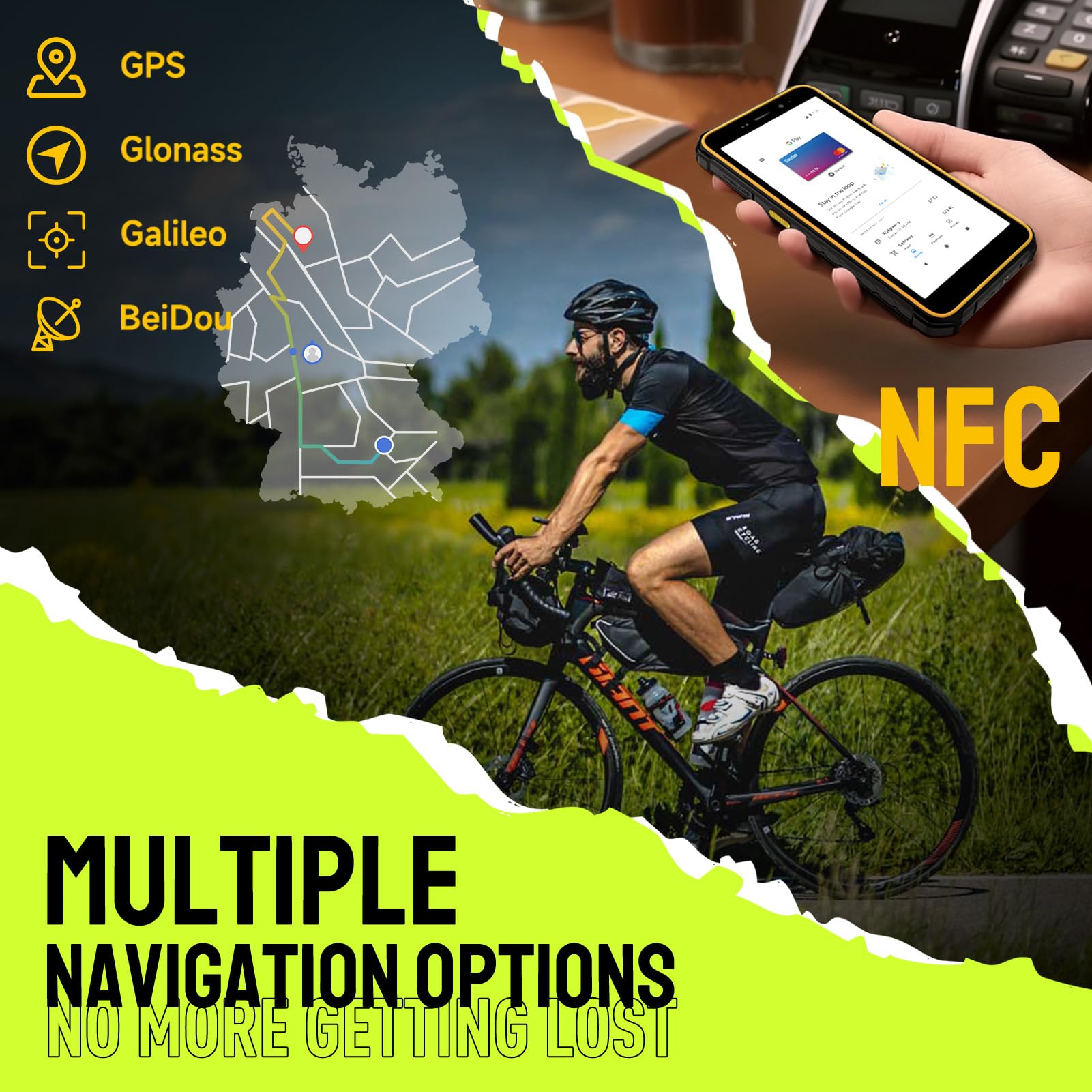 Ulefone Armor X12 Pro Rugged Phones Unlocked, 5.45 inch Screen, Android 13, 8GB + 64GB, 13MP + 8MP Waterproof Camera, 4860mAh Battery, Military Grade Smartphone, Face ID, NFC, OTG, WiFi - Orange