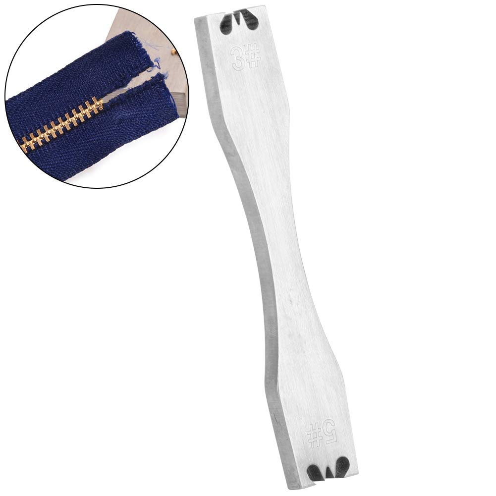 Zipper Gear Remover Leather Supplies Tools Craft Zipper Detooth Teeth Handmade Leather Goods Tool Pliers Leatherette Small Pliers Staple Removers (3#-5# Dual-Purpose Gear Remover)