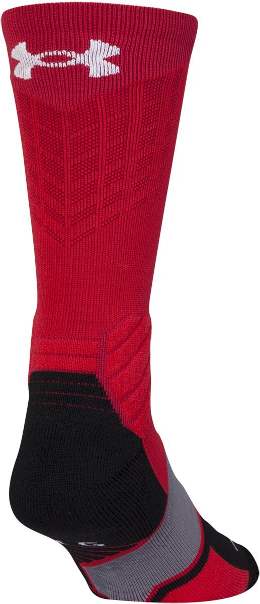 Under Armour Men's UA Basketball Drive Crew Socks LG Red