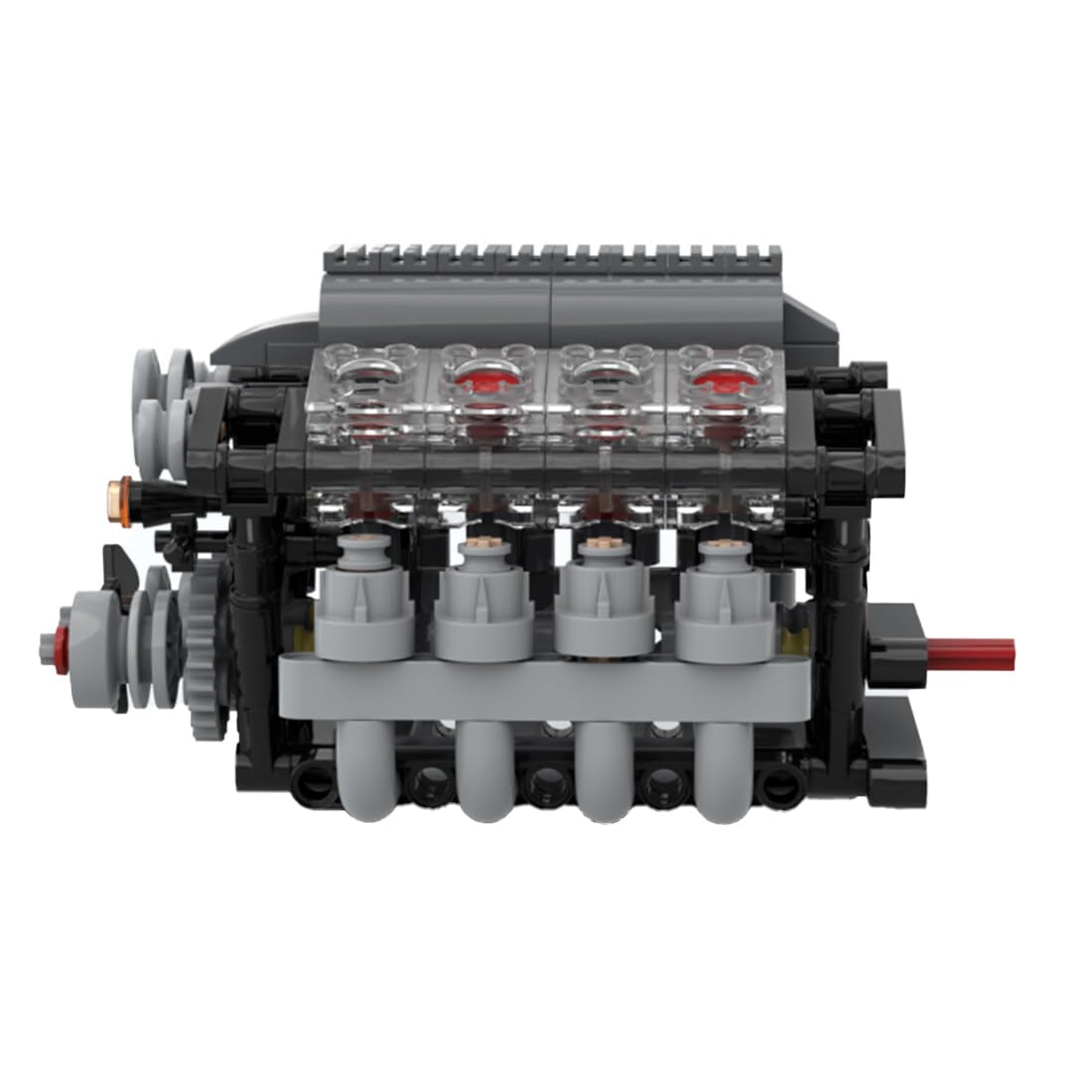 Technic Engine Model V8 Engine with Gearbox Building Blocks Set Physics Science Experiment Toy Eductional Gifts for Kids Compatible with Lego (568PCS)