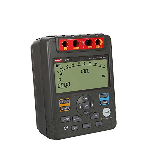 UNI-T UT511 Insulation Resistance Tester 100V/250V/500V/1000V 0%~20% High-Voltage PI DAR Tester