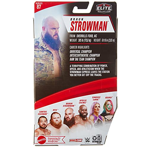 WWE MATTEL Braun Strowman Elite Collection Series 86 Action Figure 6 in Posable Collectible Gift Fans Ages 8 Years Old and Up