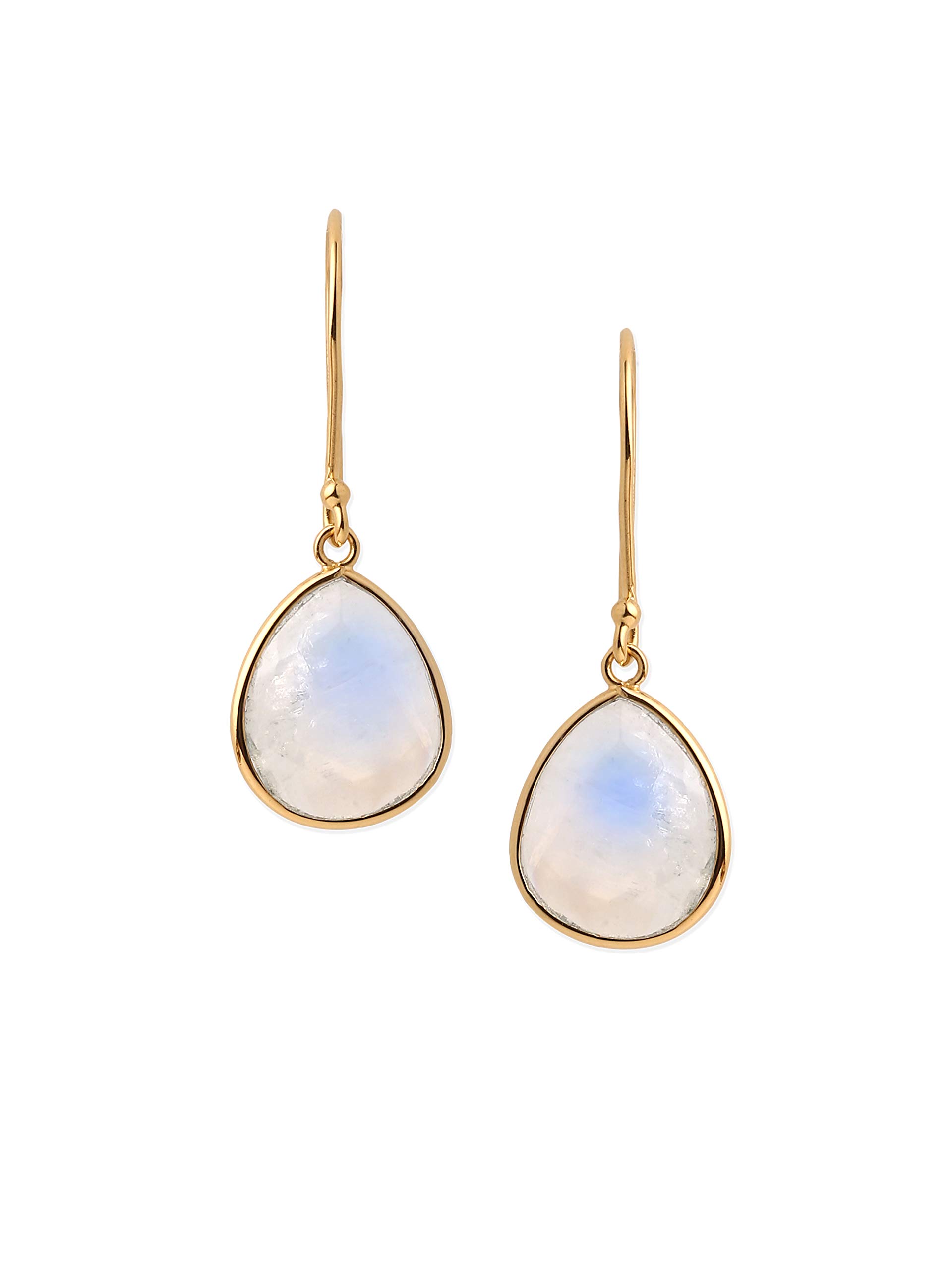 YoTreasure 10kt Yellow Gold 4.60 ct. t.w. Moonstone Teardrop Dangle Earrings