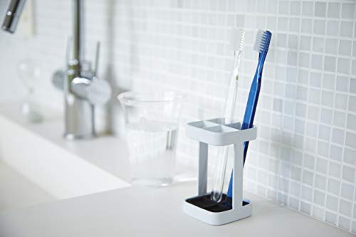 Yamazaki Home Tower Slim Toothbrush Stand β Bathroom Holder Organizer