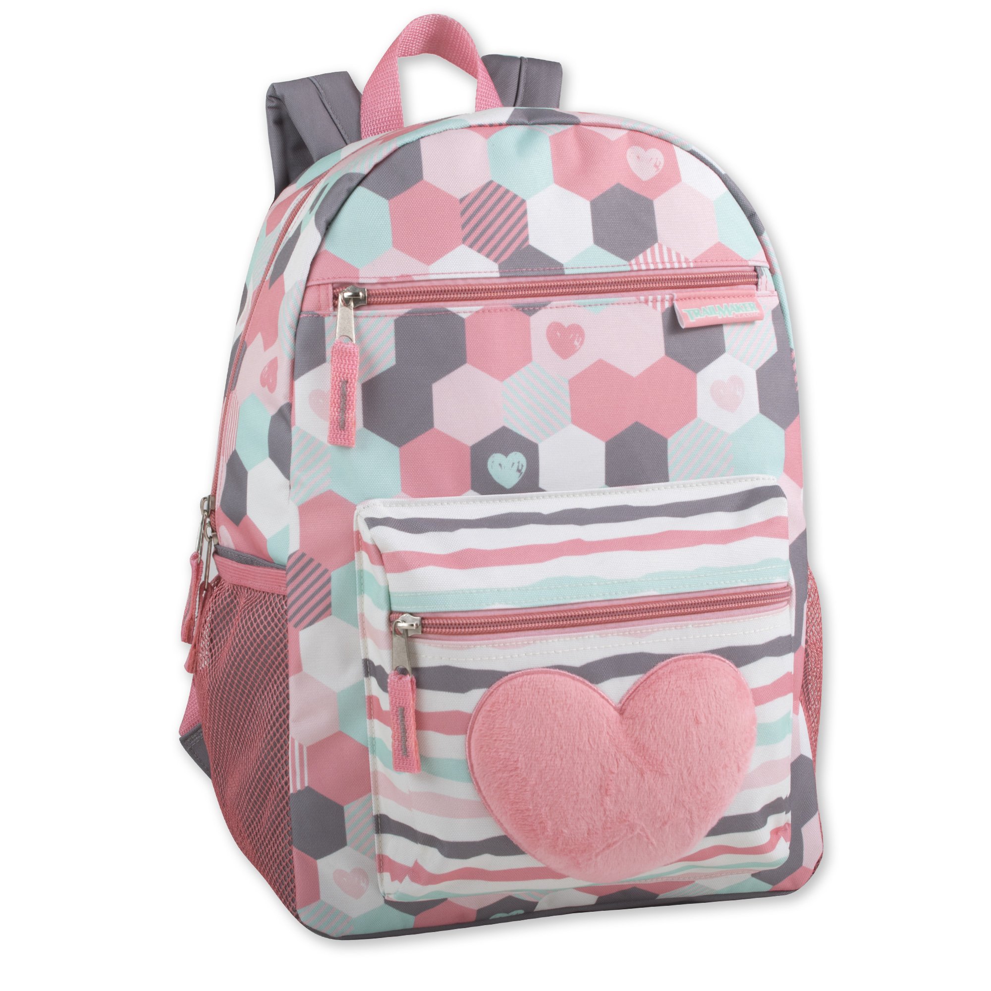 Trail maker 17β Kids Character School Backpacks Plush for Girls with Side Pockets, Padded Straps