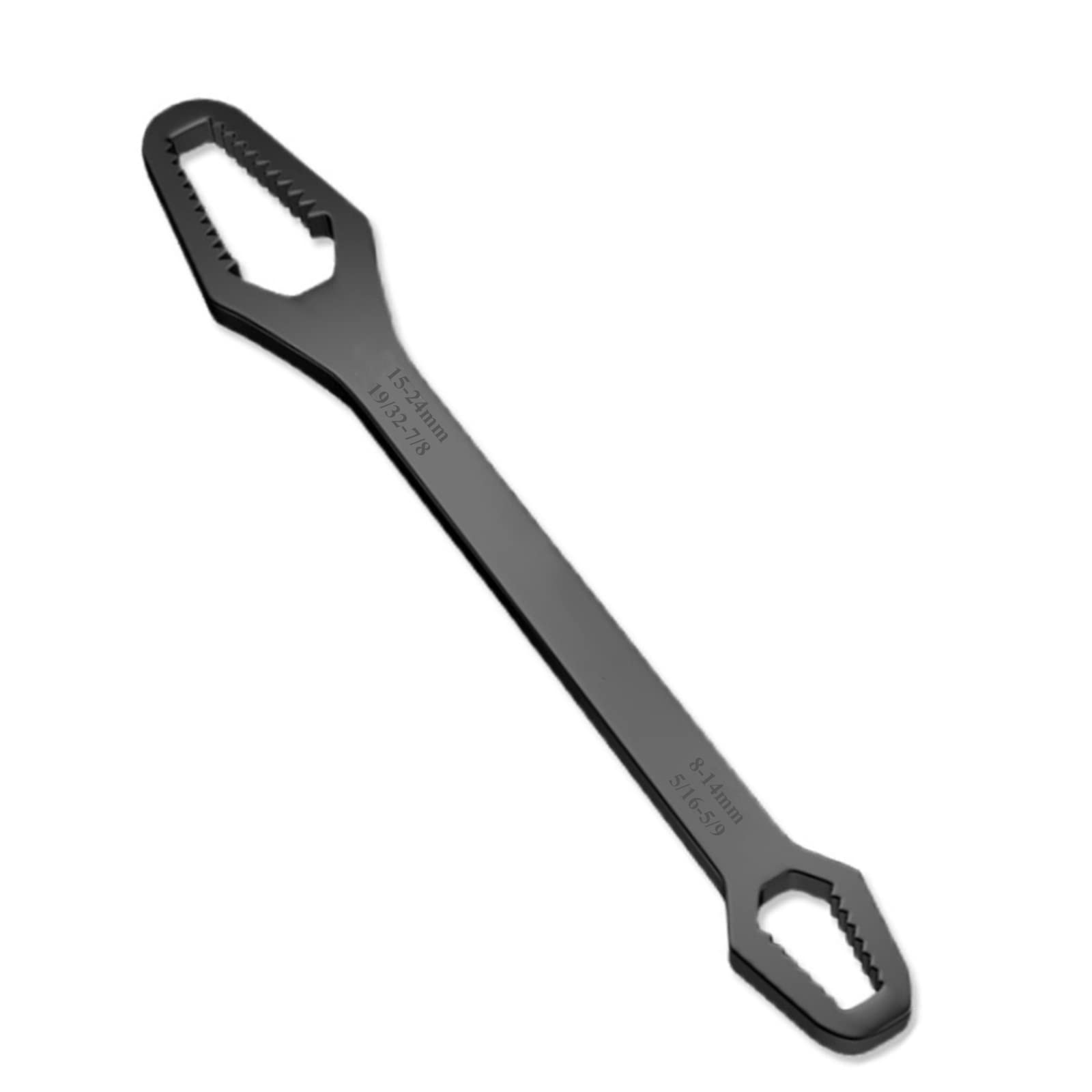 Spogie 8-24mm Adjustable Wrench, Universal Torx Wrench, Multifunctional Tool, Gift for Men, Black+Silver