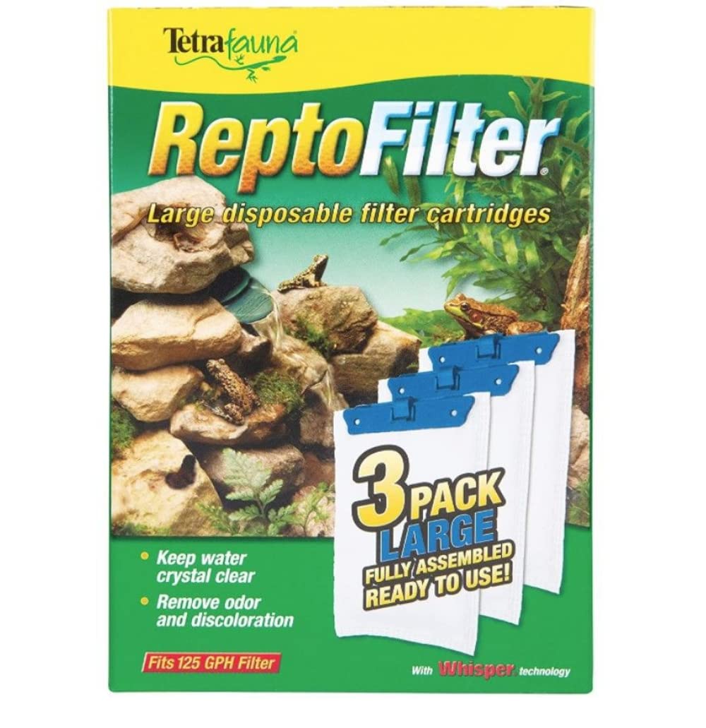 Tetra ReptoFilter Filter Cartridges, Large - 12 Total Cartridges (4 Packs with 3 per Pack)