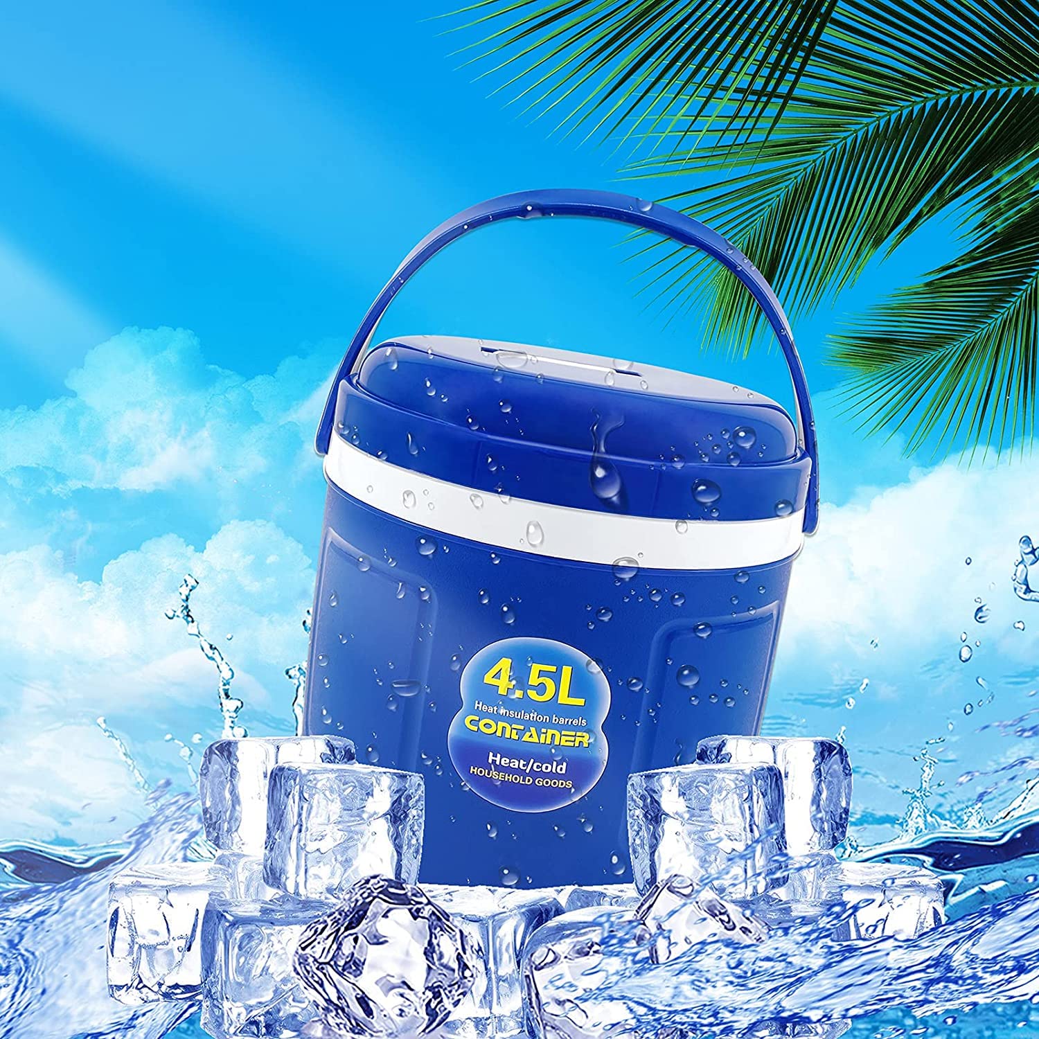 YouLike 4.75qt Portable Cooler with Handle Party Cooler for Drinks Beverage Cooler and Warmer for Camping, Hikes, Picnics, Ice Box for Cans