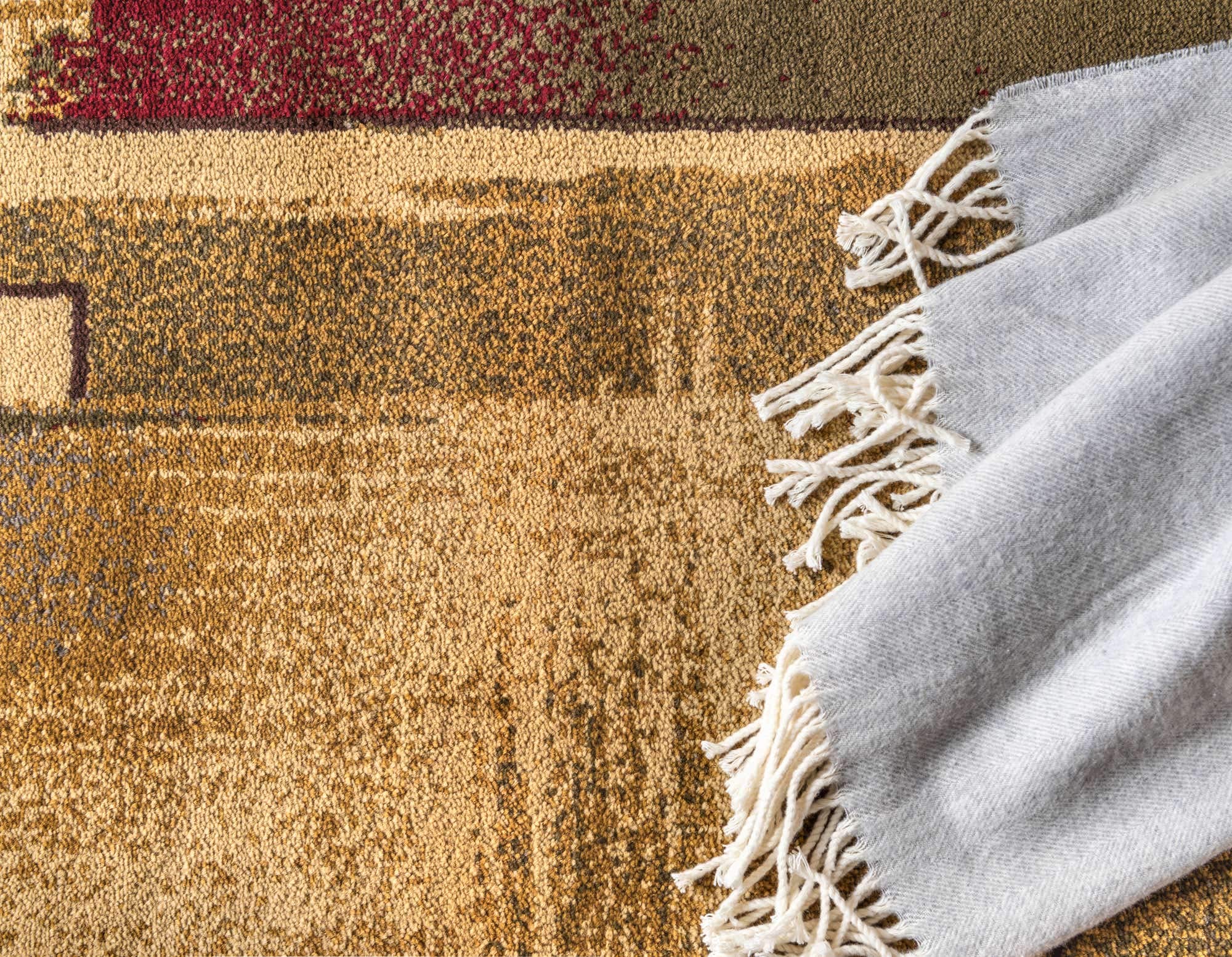 Unique Loom Barista Collection Area Rug - Timor (9' x 12' Rectangle, Multi/ Red)