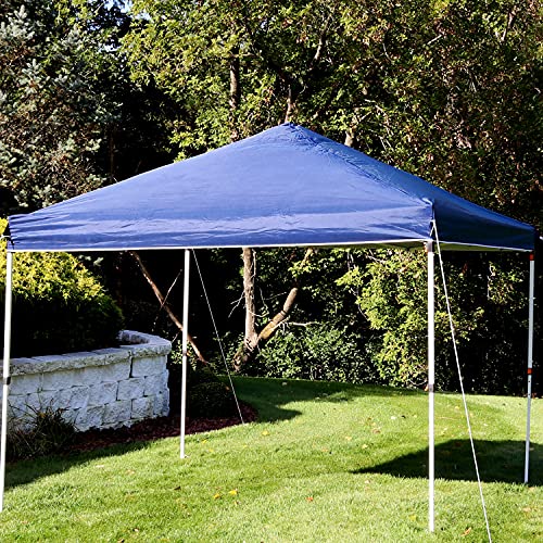 Sunnydaze 10 x 10 Foot Standard Pop-Up Canopy Shade - PU-Coated 150D Oxford Fabric Replacement Top for Canopy - Blue