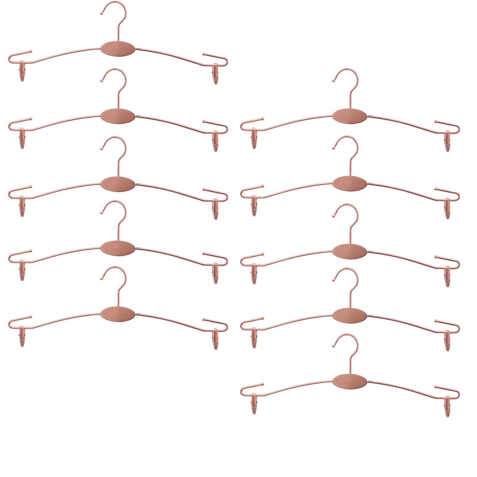 SUNTRADE Metal Underwear Bra Rack, Durable Pants Clothes Hangers with Clips,for Lingerie Shop Display, 10pcs (Rose Gold-B1)
