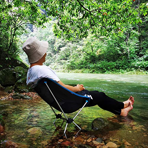 Sunyear Camping Chair Lightweight Portable Folding Backpacking Chairs, Small Compact Collapsible Backpack Camp Chair for Outdoor, Hiking, Picnic