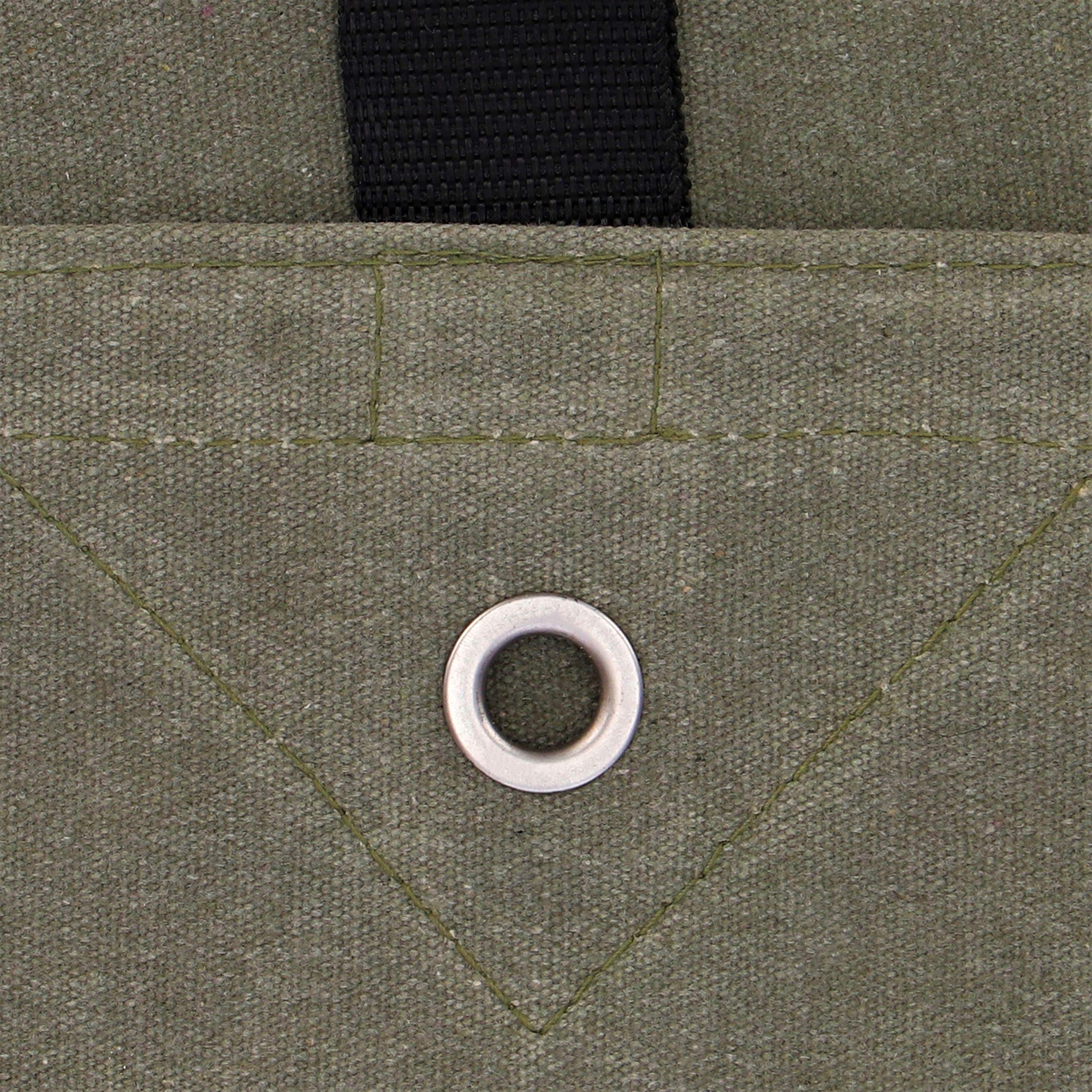 WHITEDUCK Canvas Tarp Heavy Duty Waterproof 18 oz. Mold & UV Resistant, Rustproof Grommets, Industrial & Commercial Cloth Tarp (Cut Size: 7'x9', Finished Size: 6'6" x 8'6", Olive)…