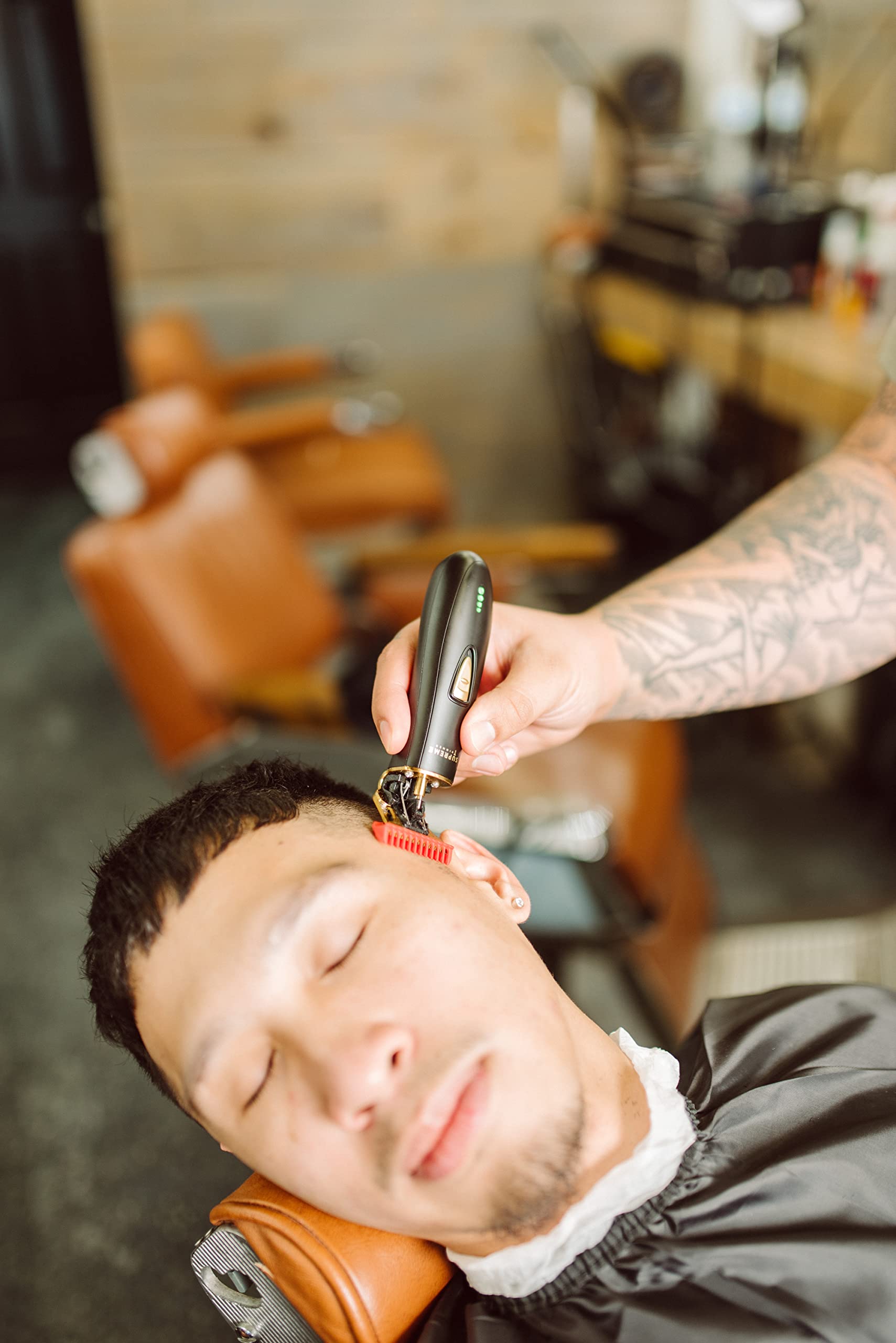 Supreme Trimmer T Shaper | Professional Barber Trimmer Hair Clippers for Men (90 Min Run Time) Cordless Hair Trimmer Zero Gapped Liner Beard Trimmer | ST5220 Black