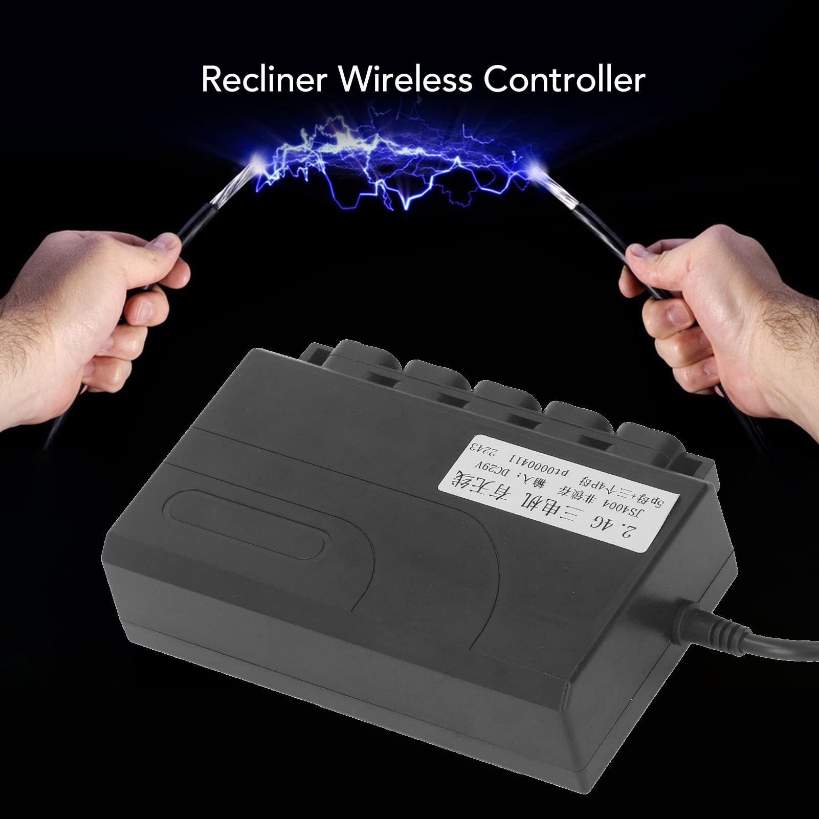 VTOSEN 2.4G Electric Wireless Recliner Controller, 1 for 2 Motor DC29V Electric Remote Control for Power Lift Chairs, Single Motor Handset for Recliner