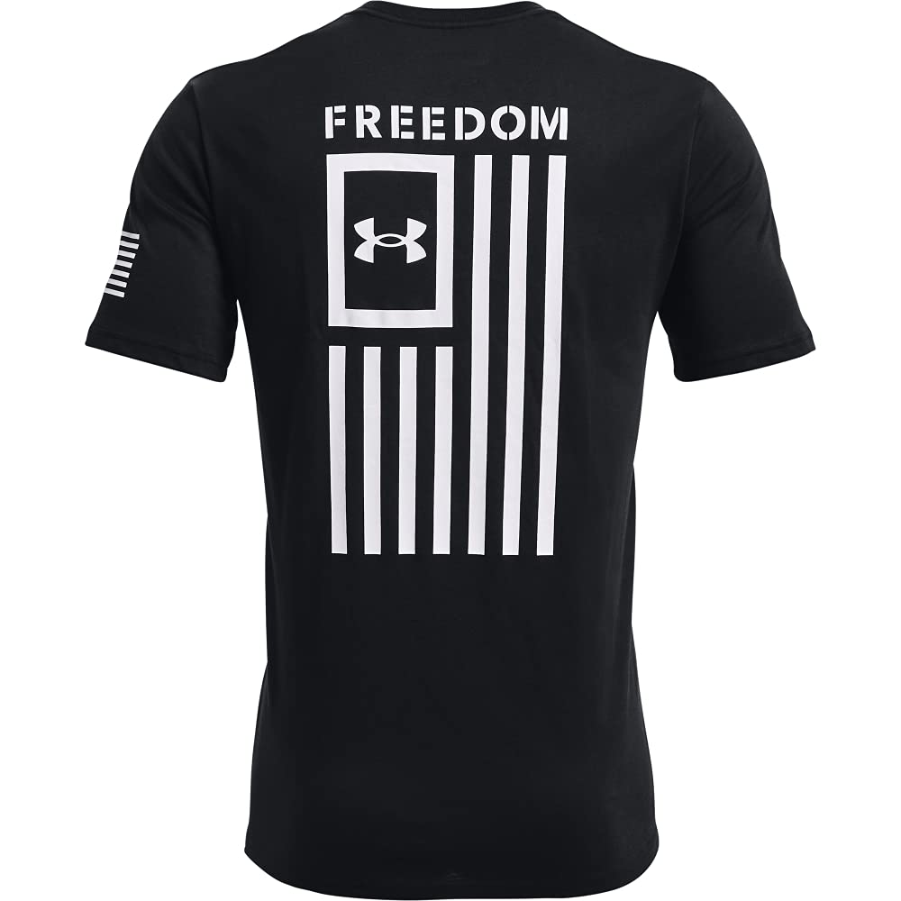 Under Armour Men's New Freedom Flag T-Shirt, Black (001)/White, XX-Large