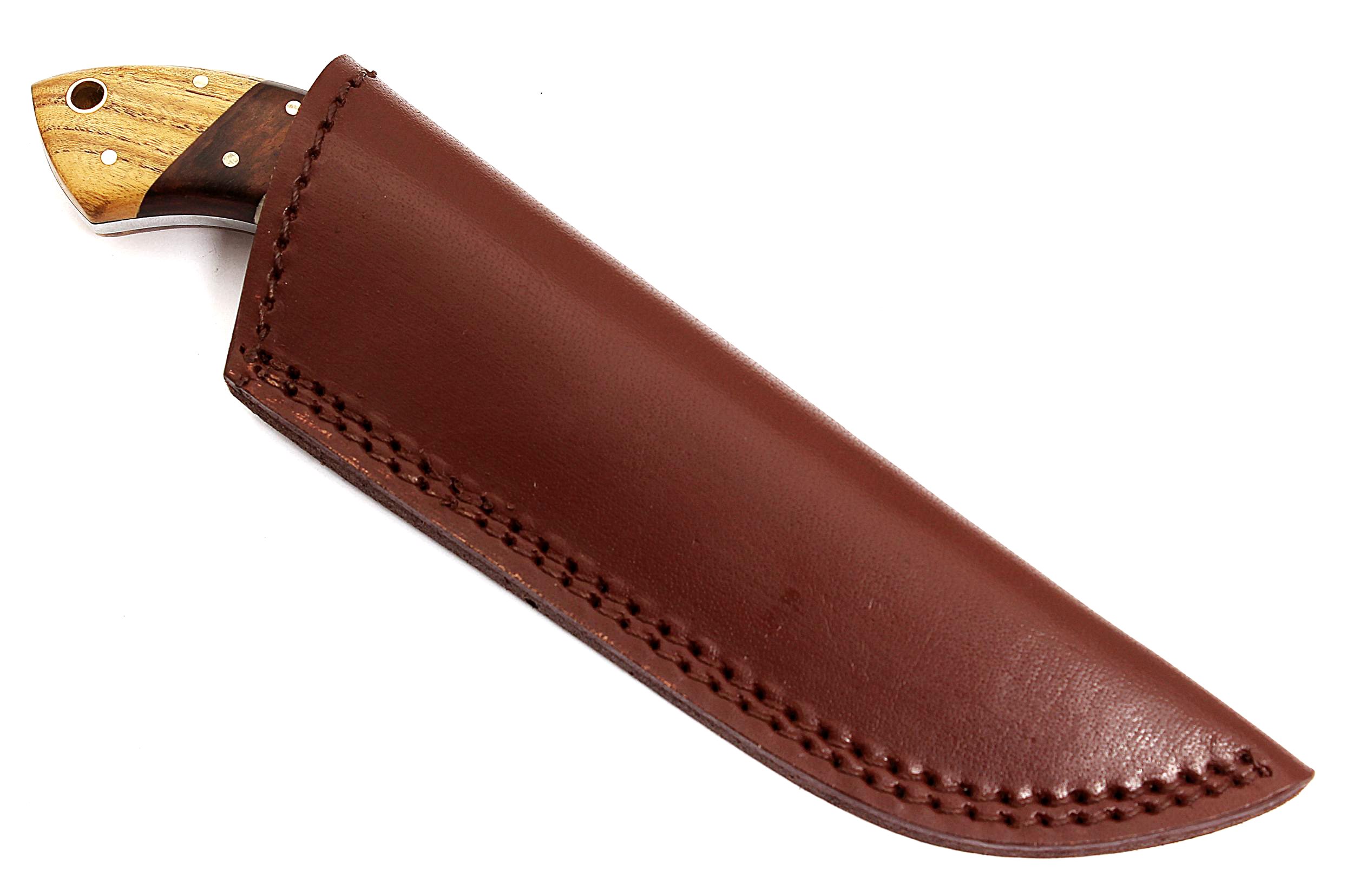 W Trading Custom hand made damascus steel blade gorgeous hunting knife with leather pouch. (2733) skinning knives for men best gift
