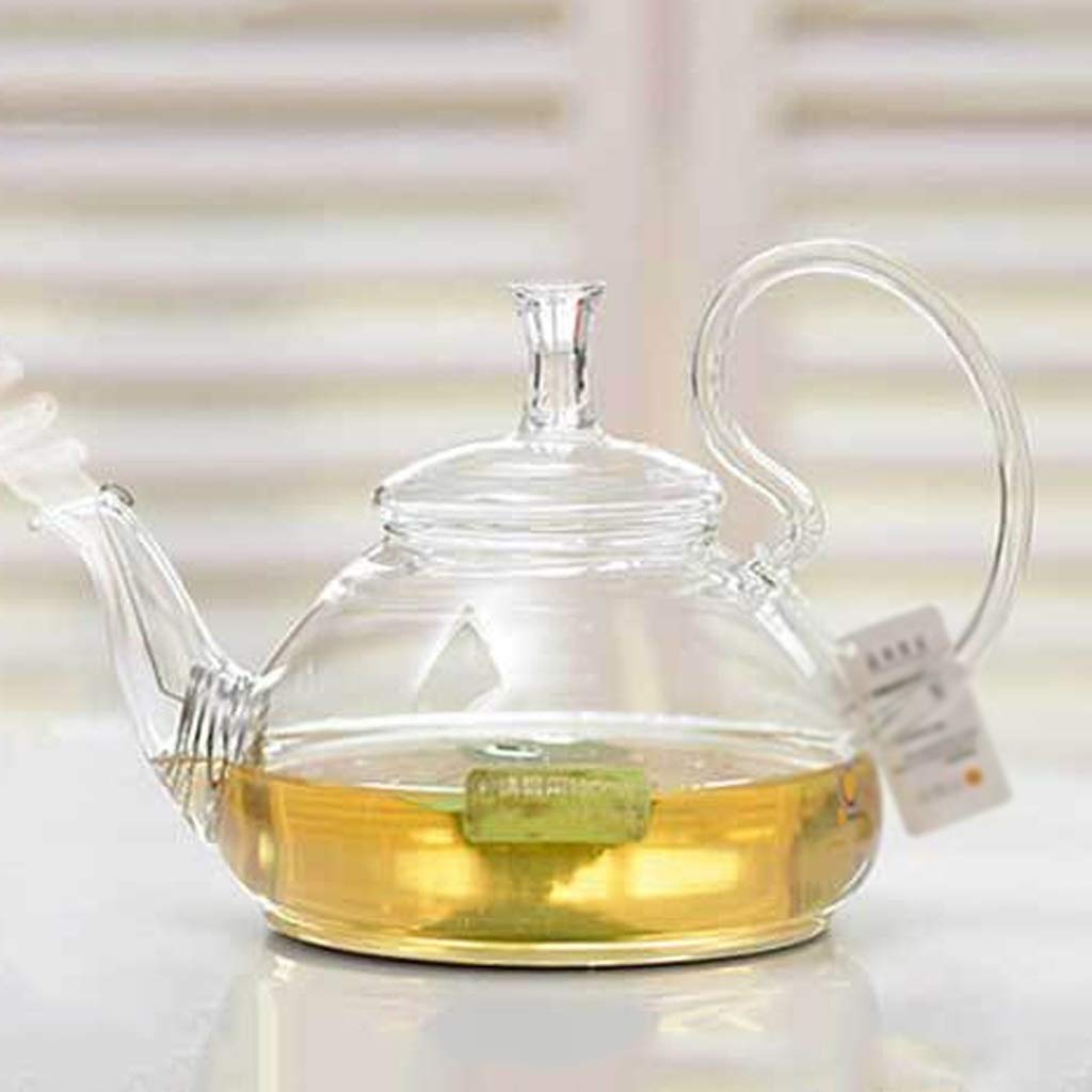 ZNZN Creative Glass Kettle for Boiling Water On Open Flame Clear Kettle with Portable Handle (600ml/ 20.2oz, 800ml/ 27oz) Multifunctional Water Kettle (Size : Large)