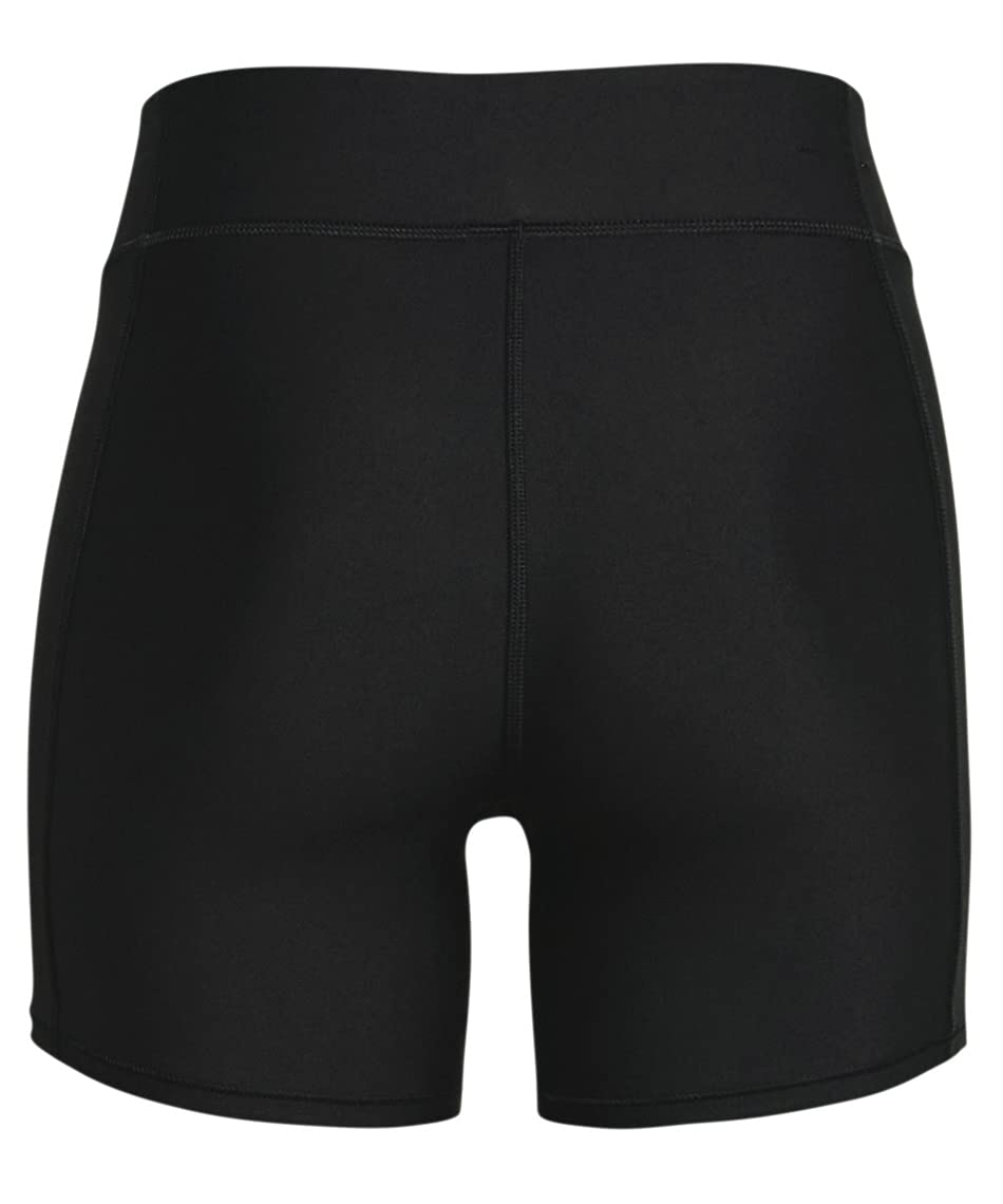 Under Armour Womens HeatGear Armour Mid Rise Shorts , Black (001)/White , Small