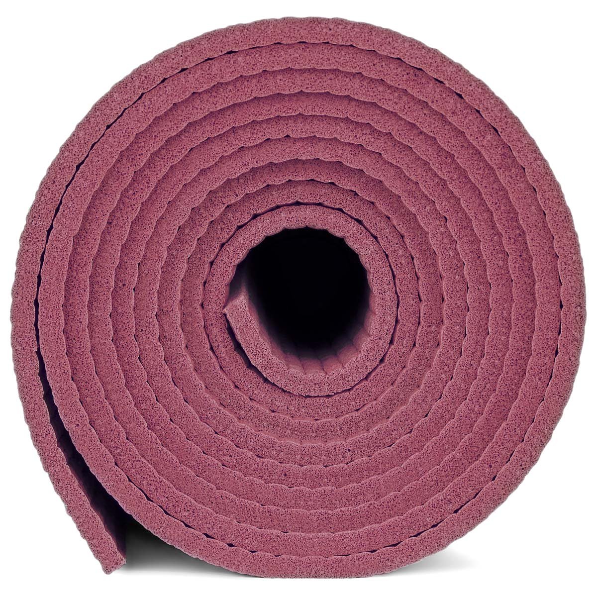 YogaAccessories 1/4" Thick High-Density Deluxe Non-Slip Exercise Pilates & Yoga Mat, Maroon