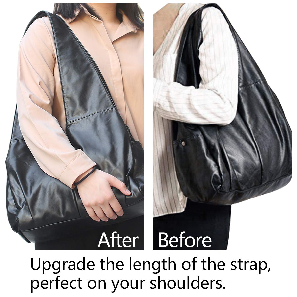 XMRSOY Handbag For Women,Large Slouchy Hobo Bag Soft Washed PU Leather Purse Amazing Multi Pocket Totes (Brown)
